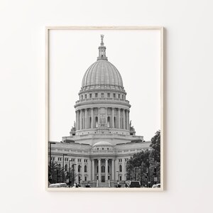 Madison City Prints, Madison Black and White Prints Set of 6, Madison ...