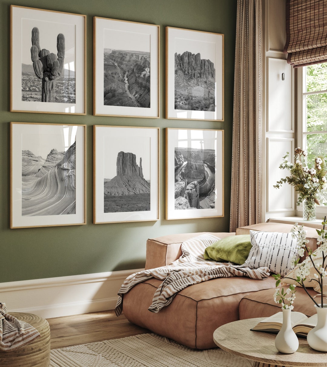 Arizona Wall Art Set of 30 | Black and White Prints | Arizona Map and ...
