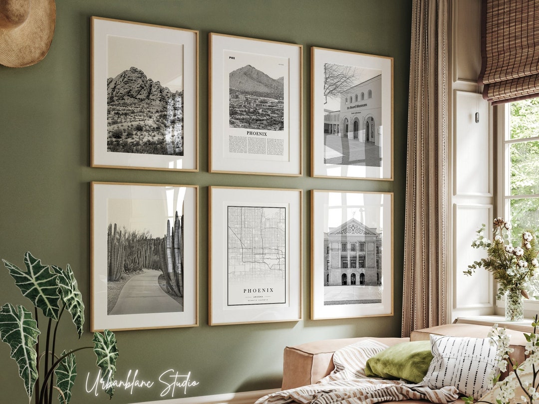 Phoenix Prints Set: Black & White Gallery Wall Art (digital Download ...