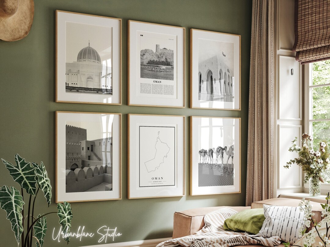 Oman Prints Set: B&W Gallery Wall Art - Etsy