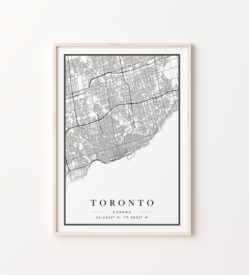 Toronto City Prints Toronto Black and White Prints Set of 6 - Etsy