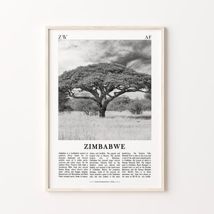 Zimbabwe Prints, Zimbabwe Black and White Prints Set of 6, Zimbabwe ...