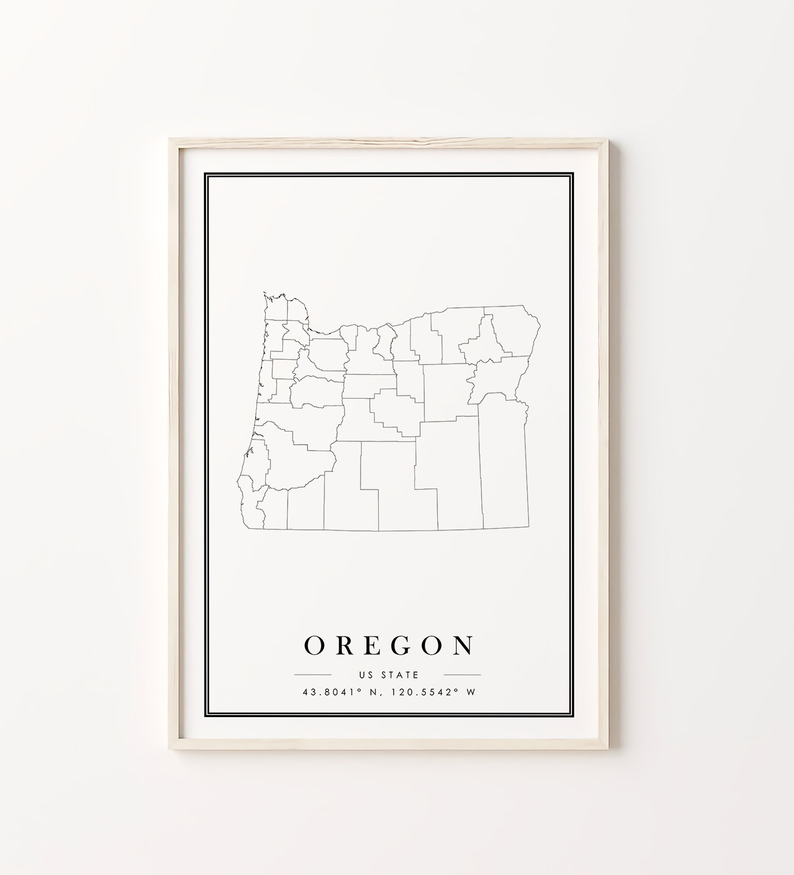 Mapas Del Estado De Oregón Para Imprimir En Blanco Y Negro