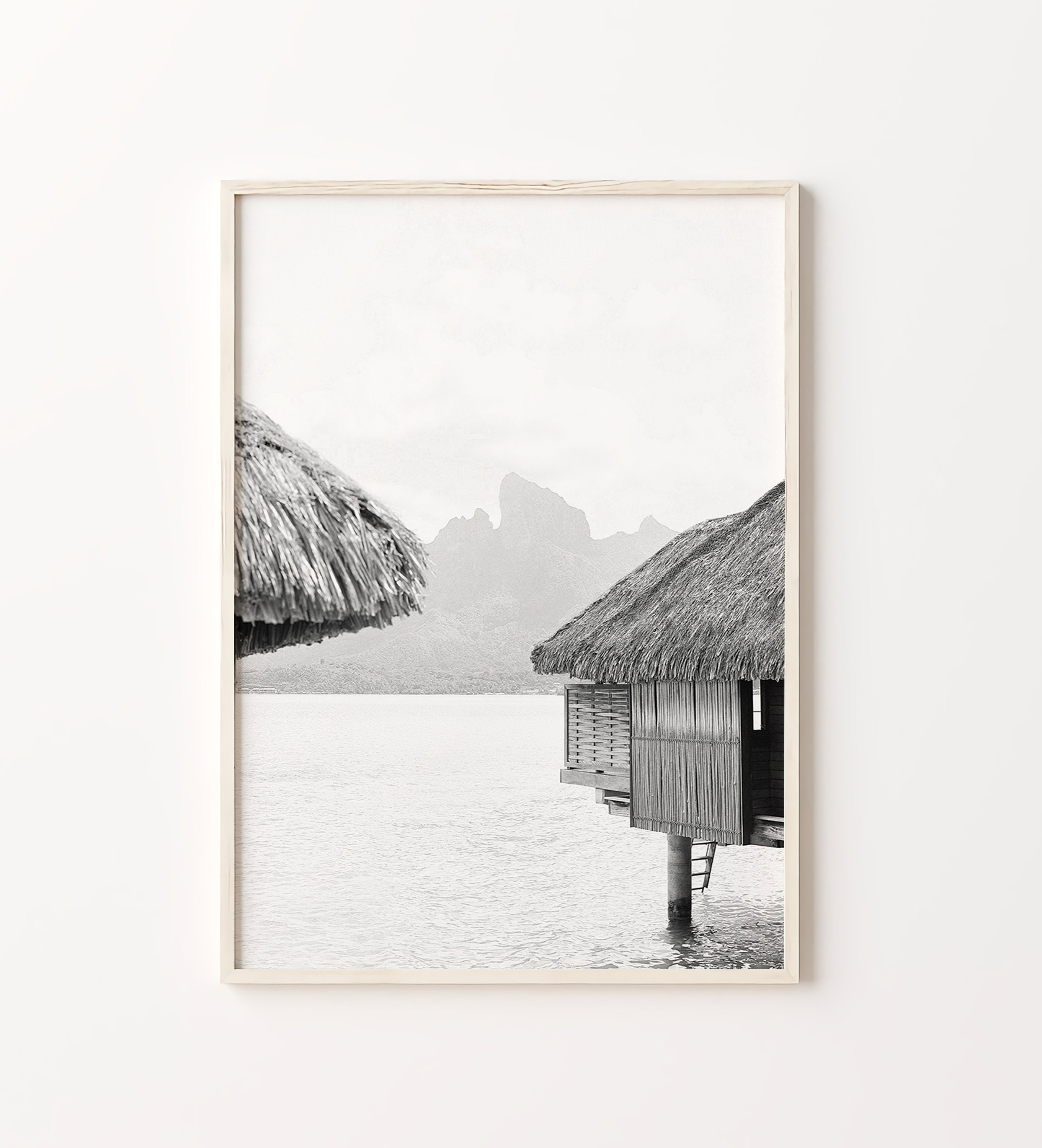 Bora Bora City French Polynesia Print Bora Bora Black and - Etsy