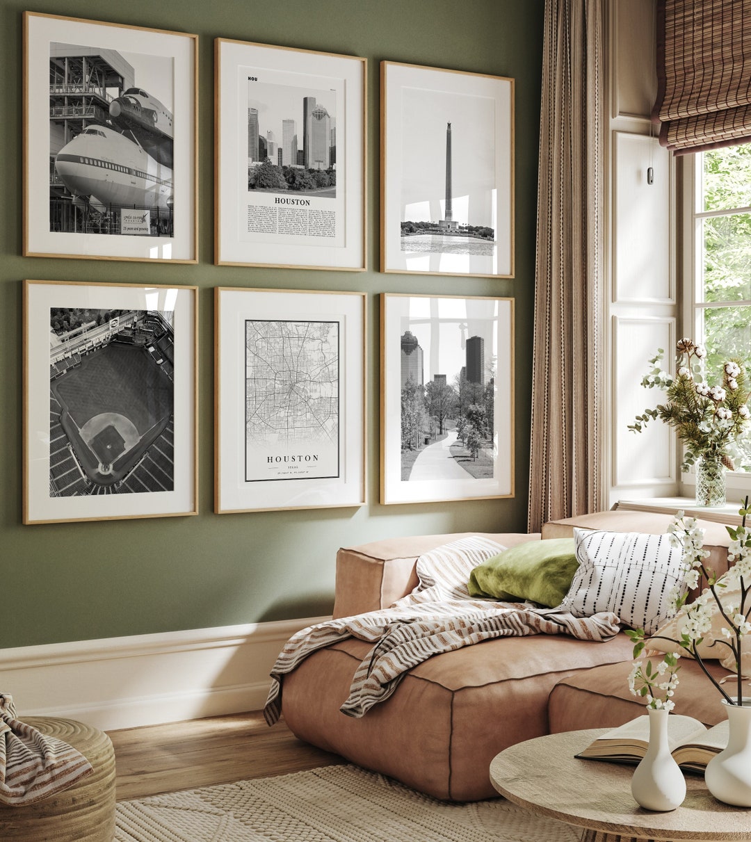 Houston Prints Set of 6 | Black and White Art | Space Center Houston ...