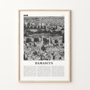 Damascus Prints Set of 6 | Black and White Wall Gallery Prints ...