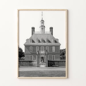 Virginia Prints Set of 6 Black and White Wall Gallery Prints State ...