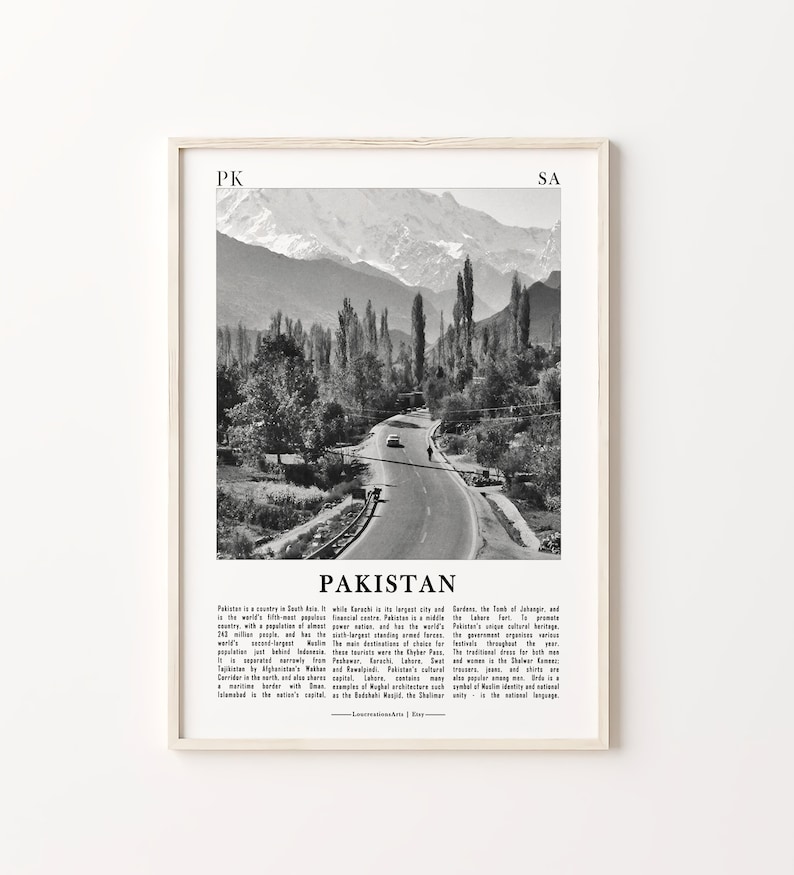Pakistan Prints Pakistan Black and White Prints Set of 6 - Etsy