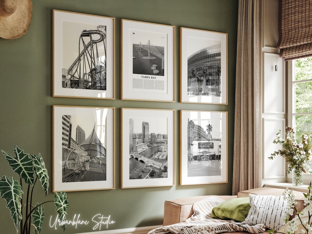 Tampa Bay Prints Set: Black & White Gallery Wall Art - Etsy