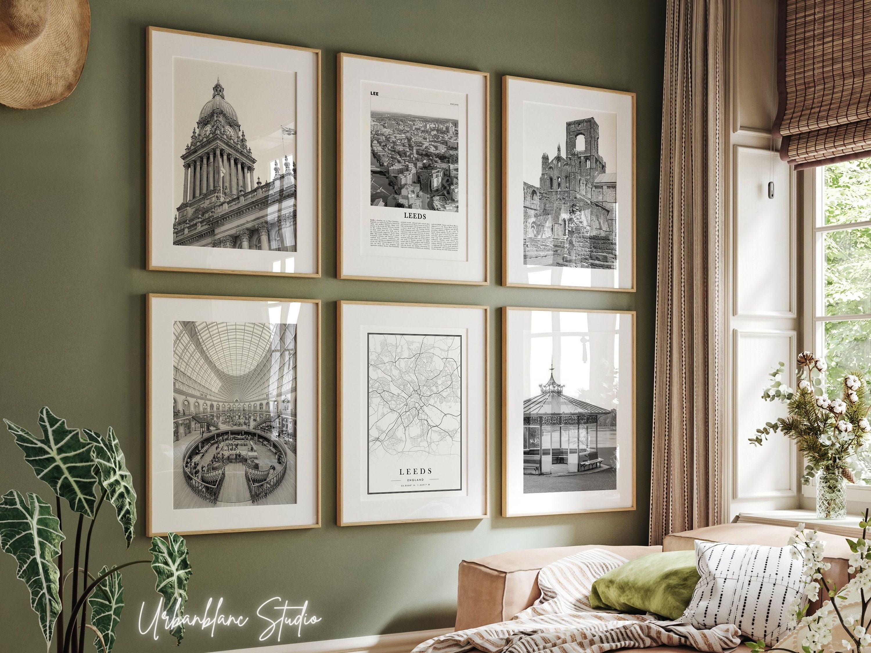 Leeds Prints Set: Black and White Gallery Wall Art (digital Download ...
