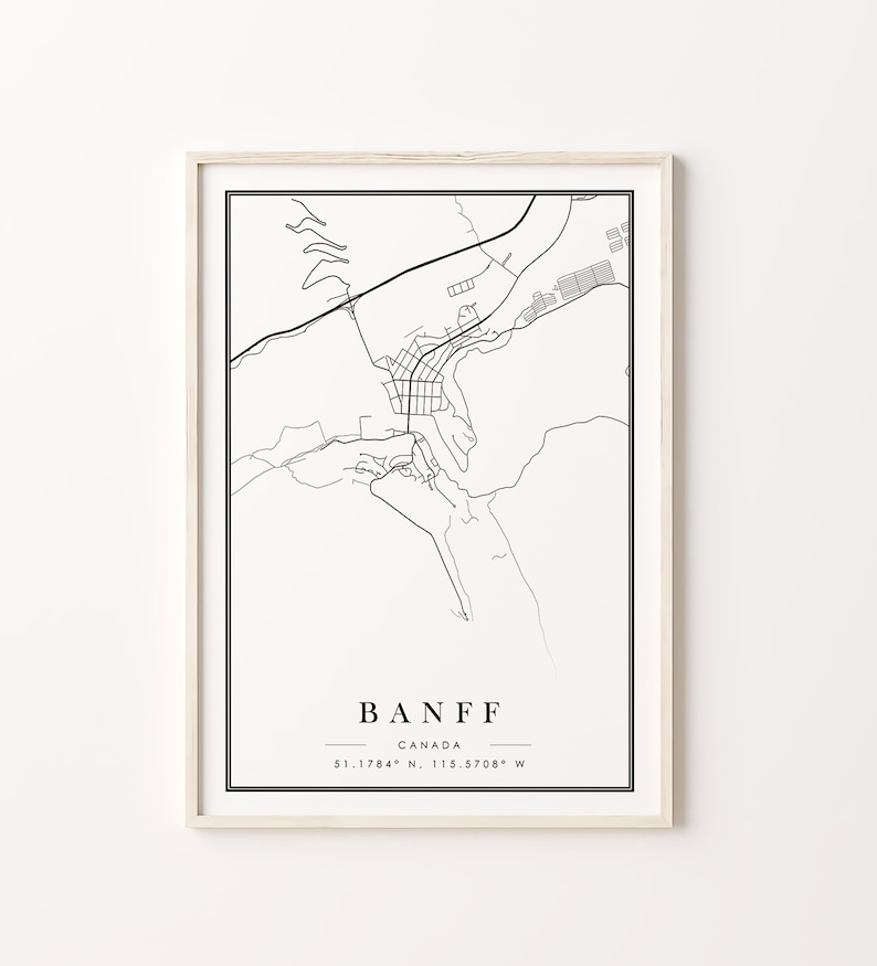Banff National Park Prints Banff Black and White Prints Set - Etsy