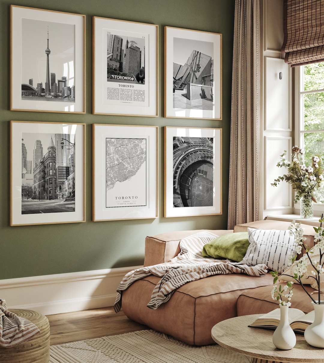 Toronto City Prints, Toronto Black and White Prints Set of 6, Toronto ...