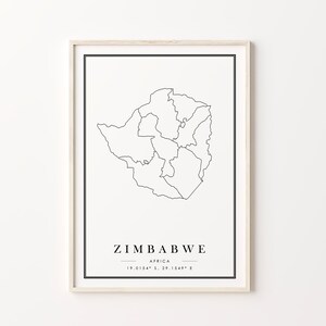 Zimbabwe Prints, Zimbabwe Black and White Prints Set of 6, Zimbabwe ...