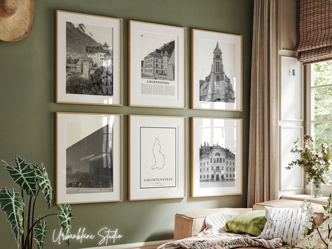 Liechtenstein Prints Set: Black & White Gallery Wall Art (digital ...
