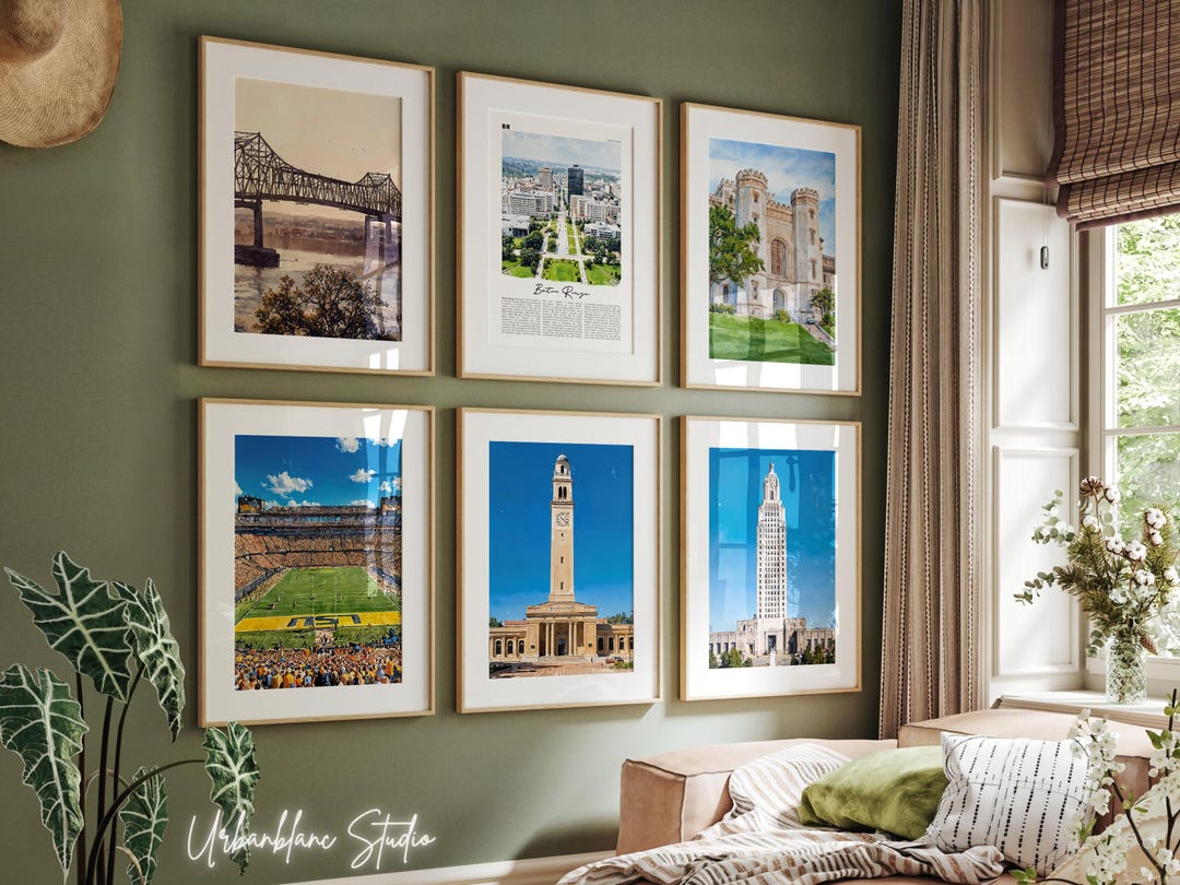 Baton Rouge Watercolor Print Set: Louisiana Landmarks (digital Download ...