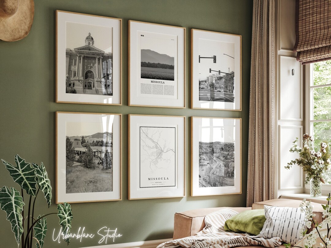 Missoula Prints Set: Black and White Gallery Wall Art - Etsy