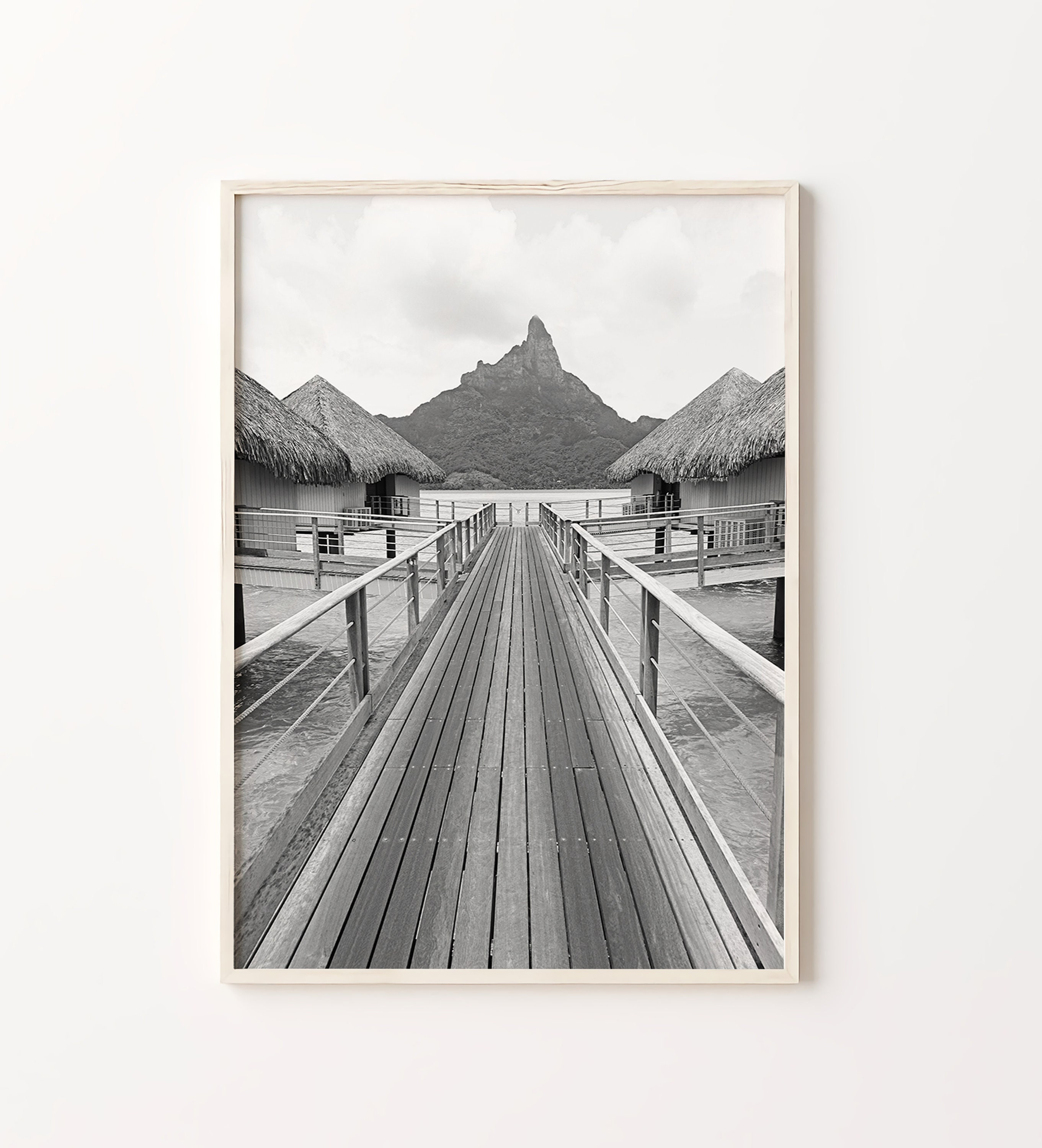 Bora Bora City French Polynesia Print Bora Bora Black and - Etsy