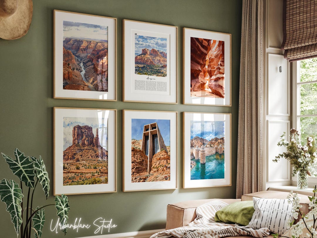Arizona Prints Set of 6 • Watercolor Art Gallery Prints • Grand Canyon ...