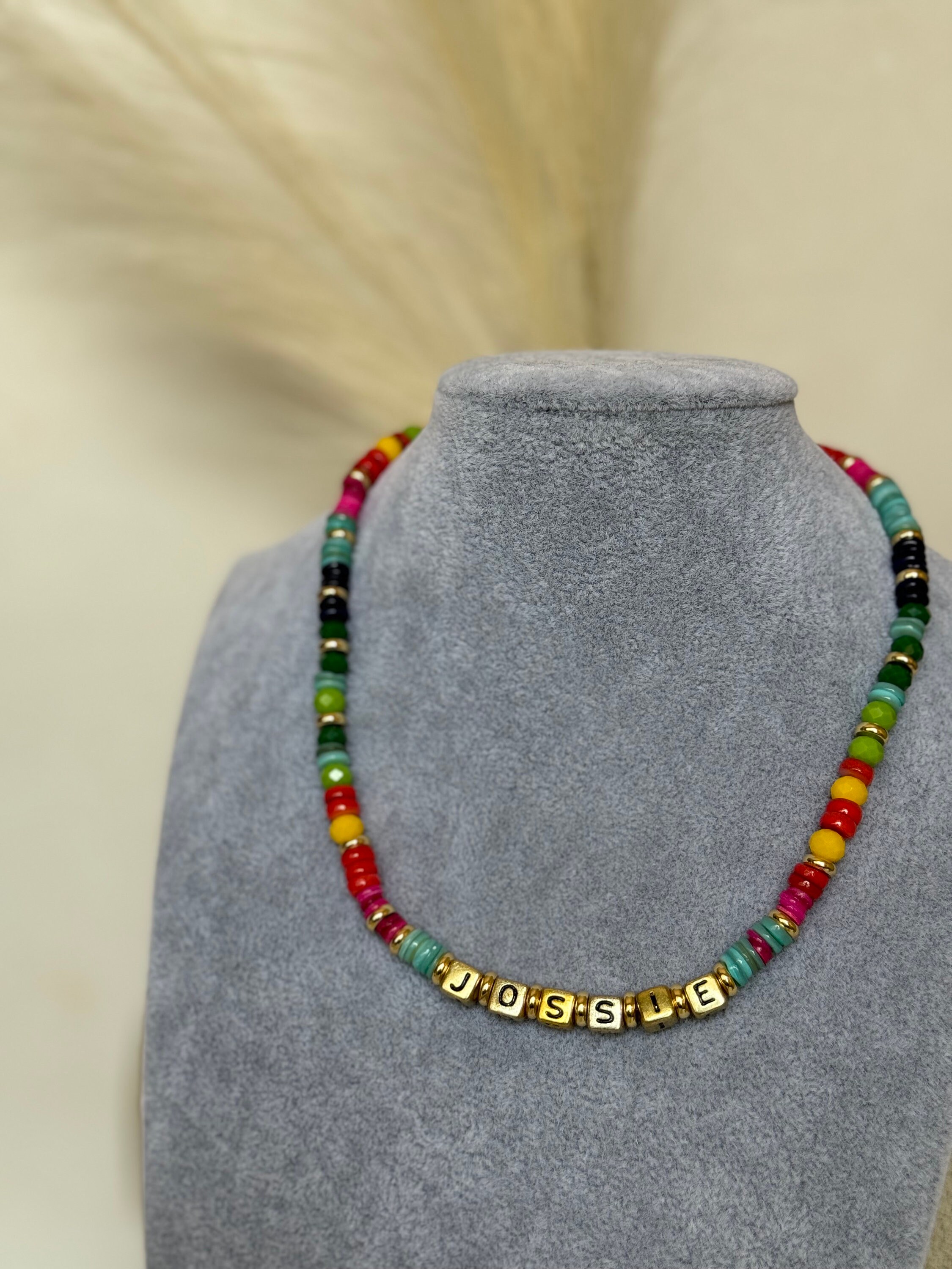 Custom Beads Necklace, Name Necklace, Personalized Necklace, Gift for ...