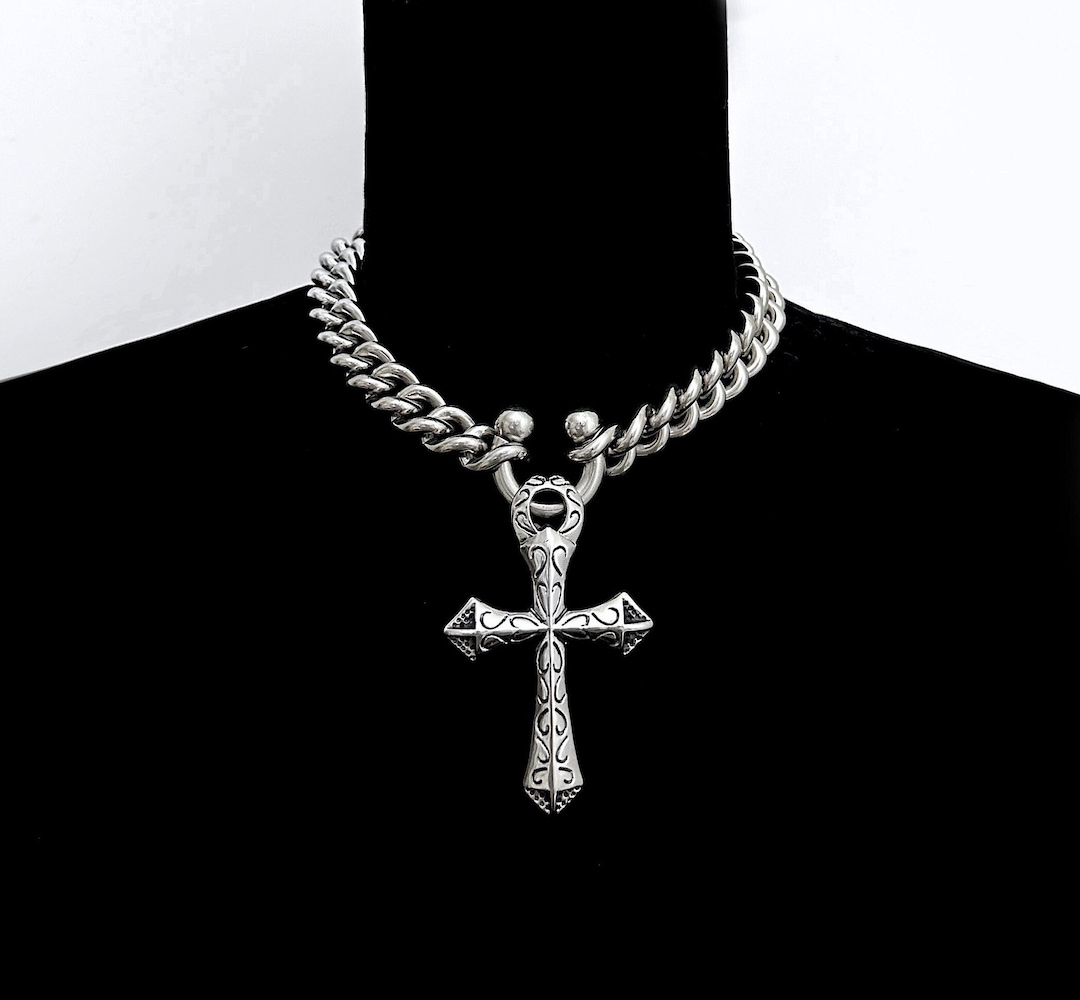 HEAVENLY - Stainless Steel Chain With Gothic Cross and Surgical ...