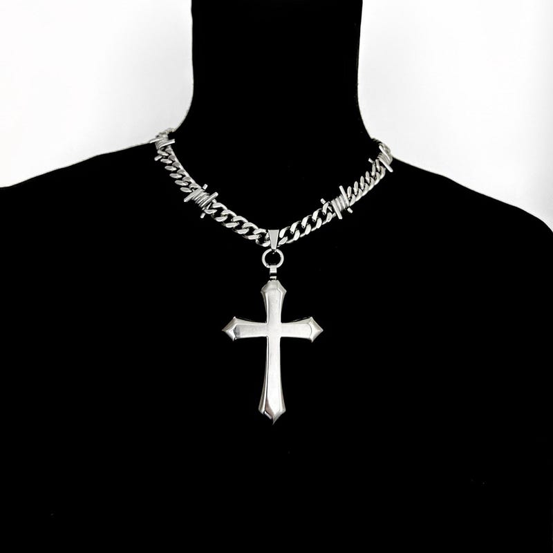 Y2k Cross Necklace - Etsy
