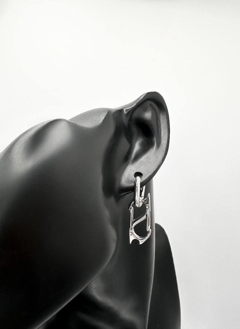 Carabiner Stainless Steel Earrings, Industrial Punk Earrings, Edgy ...