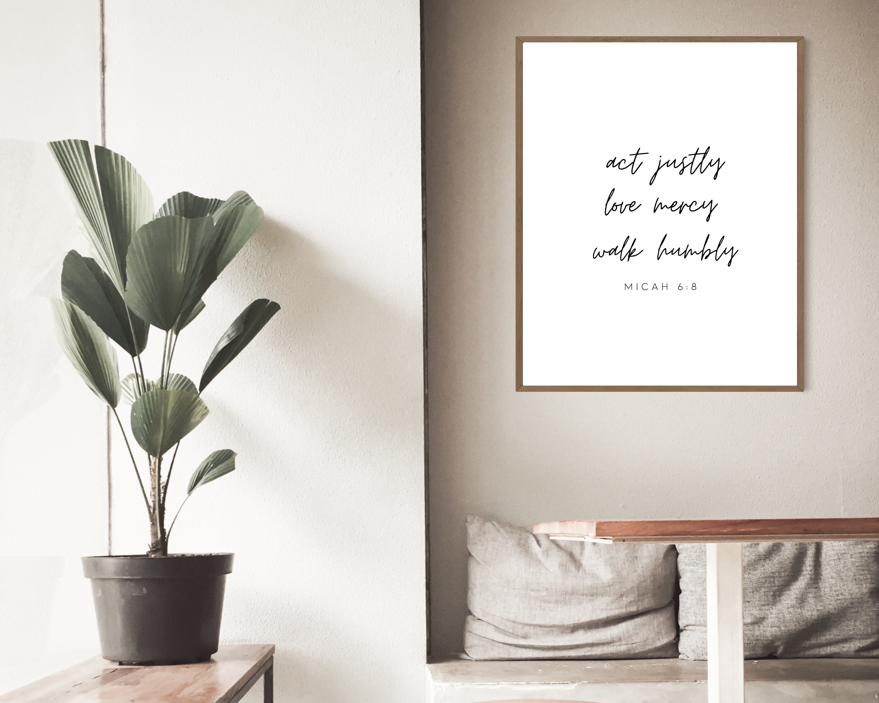 Micah 6:8 Print, Minimal Bible Verse, Modern Bible Verse Print ...