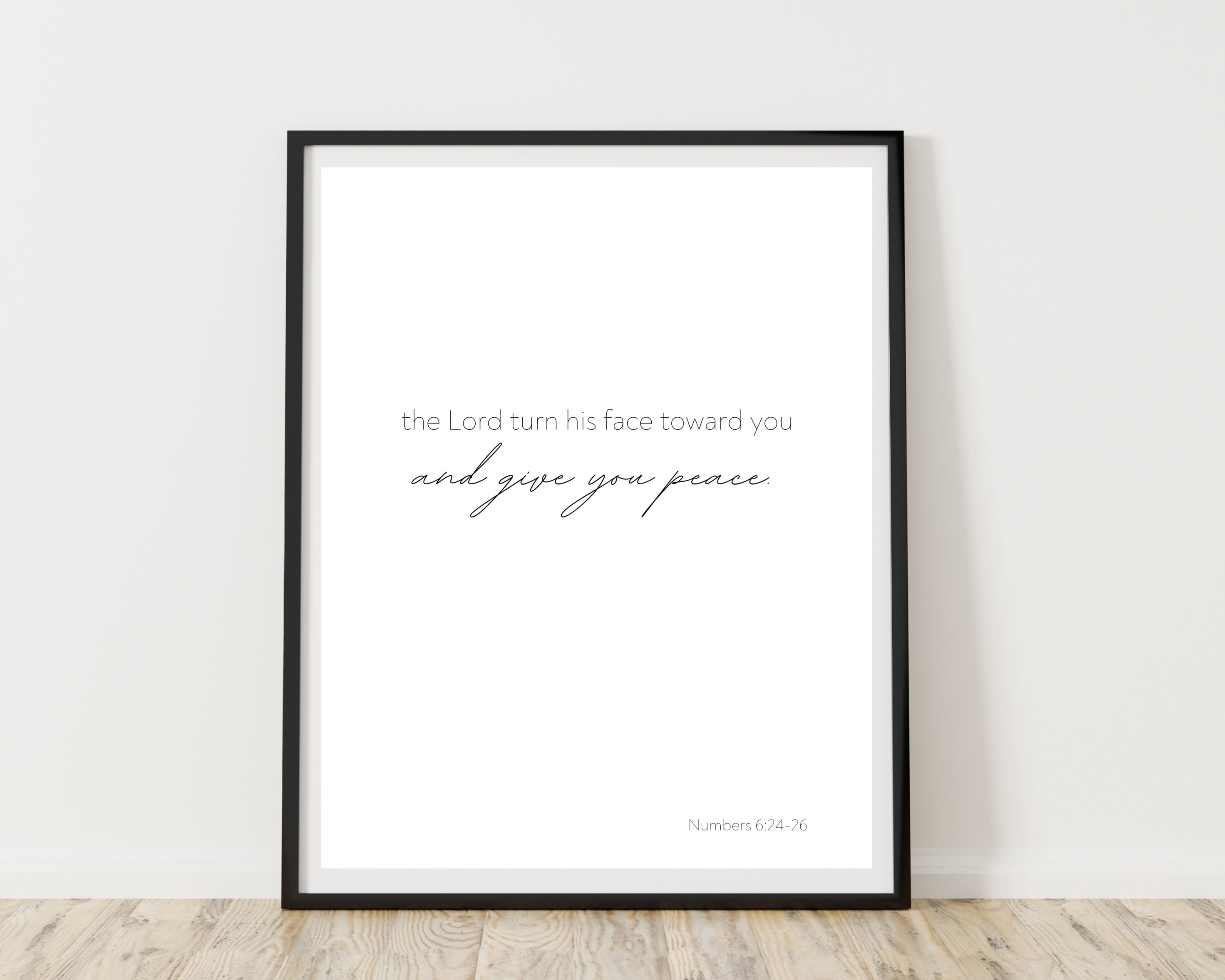 Numbers 6:24-26 Print, Minimal Bible Verse, Modern Bible Verse Print ...