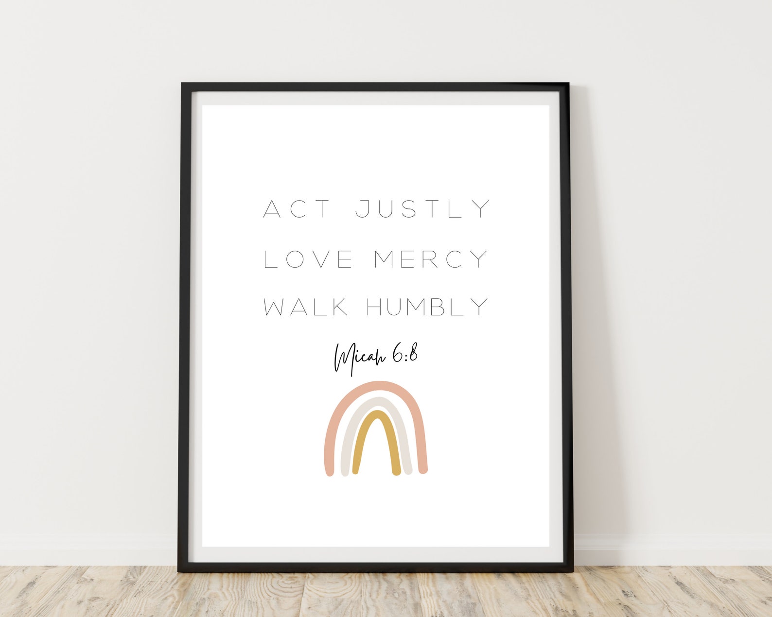Micah 6:8 Print, Minimal Bible Verse, Modern Bible Verse Print ...
