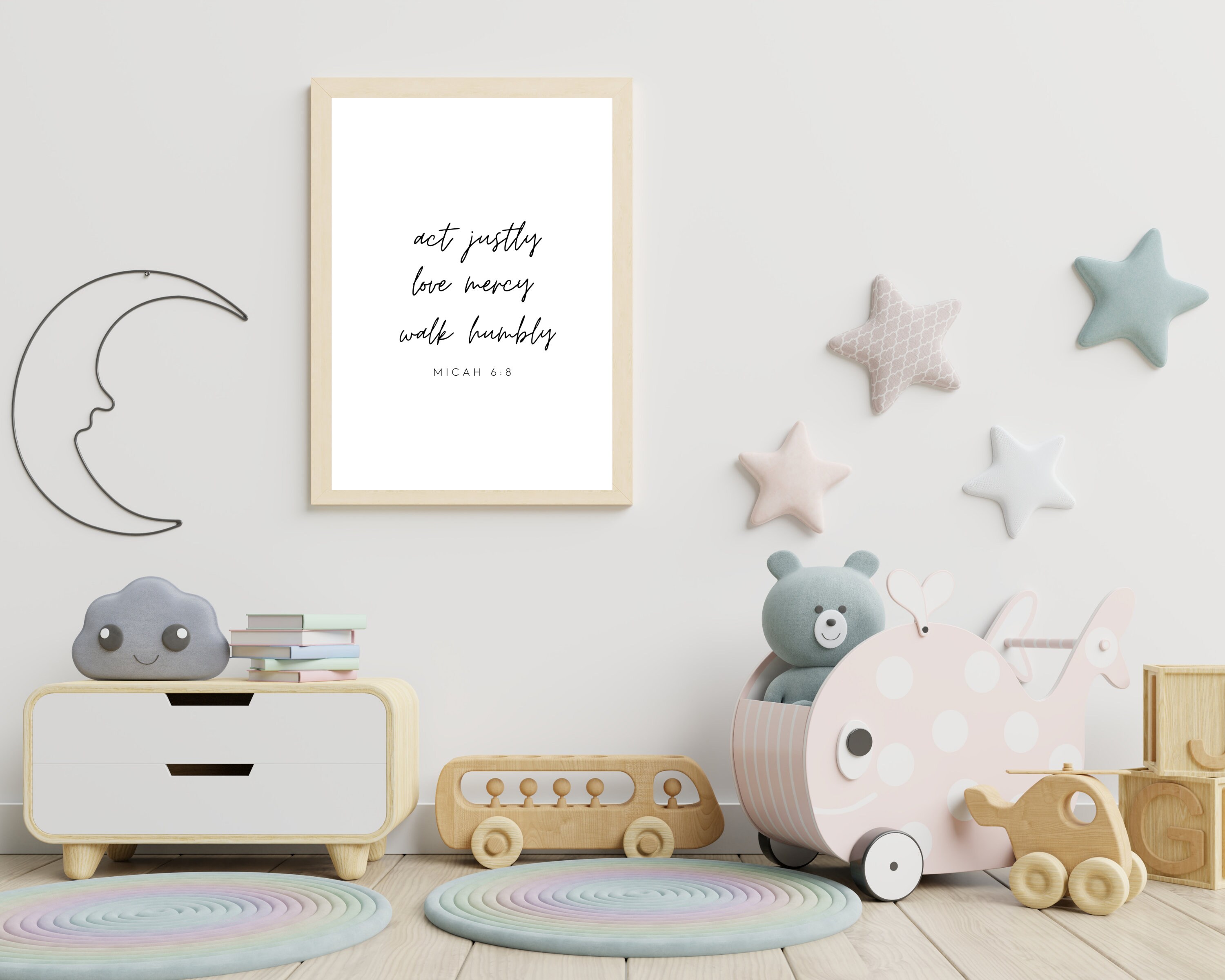 Micah 6:8 Print, Minimal Bible Verse, Modern Bible Verse Print ...