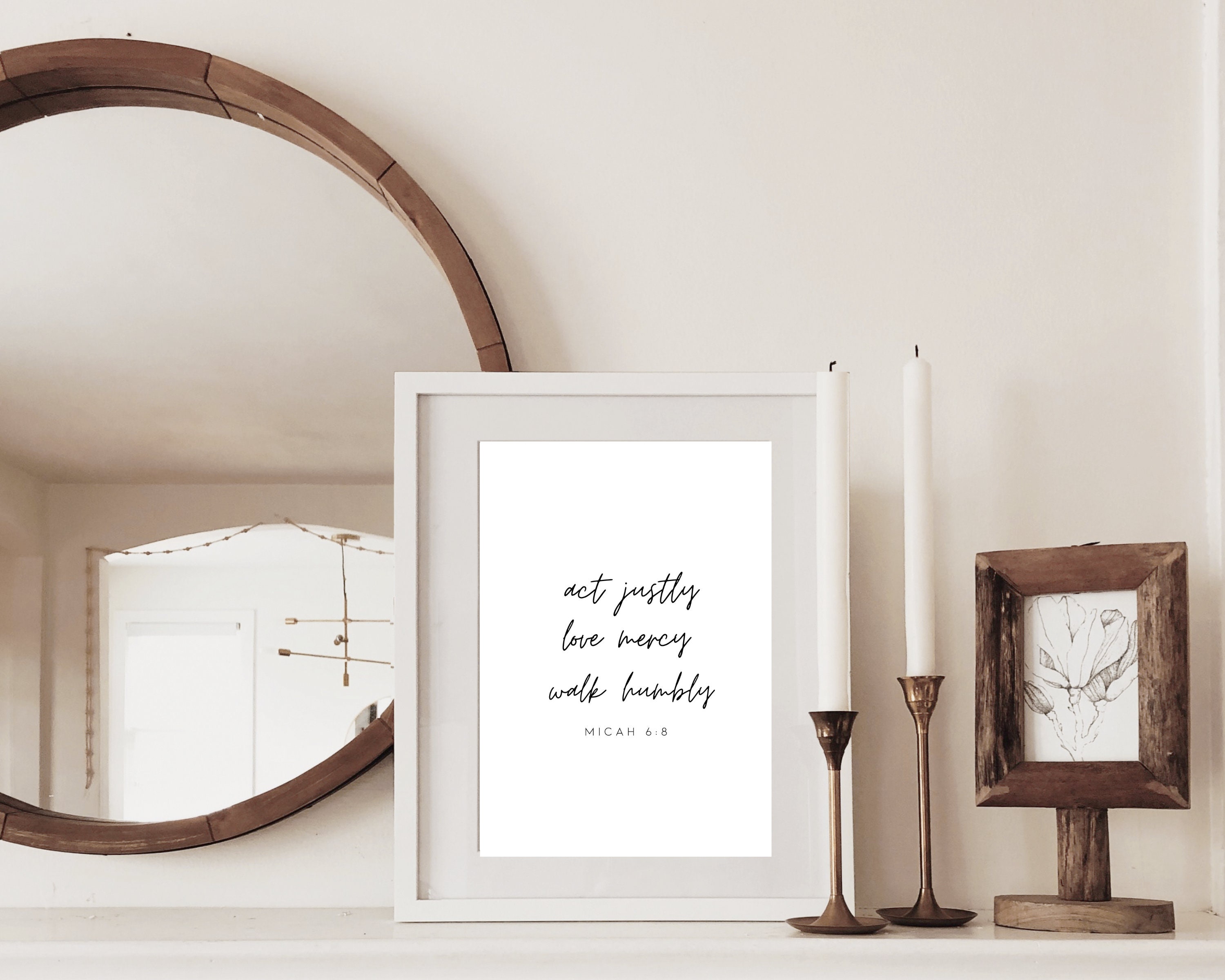 Micah 6:8 Print, Minimal Bible Verse, Modern Bible Verse Print ...