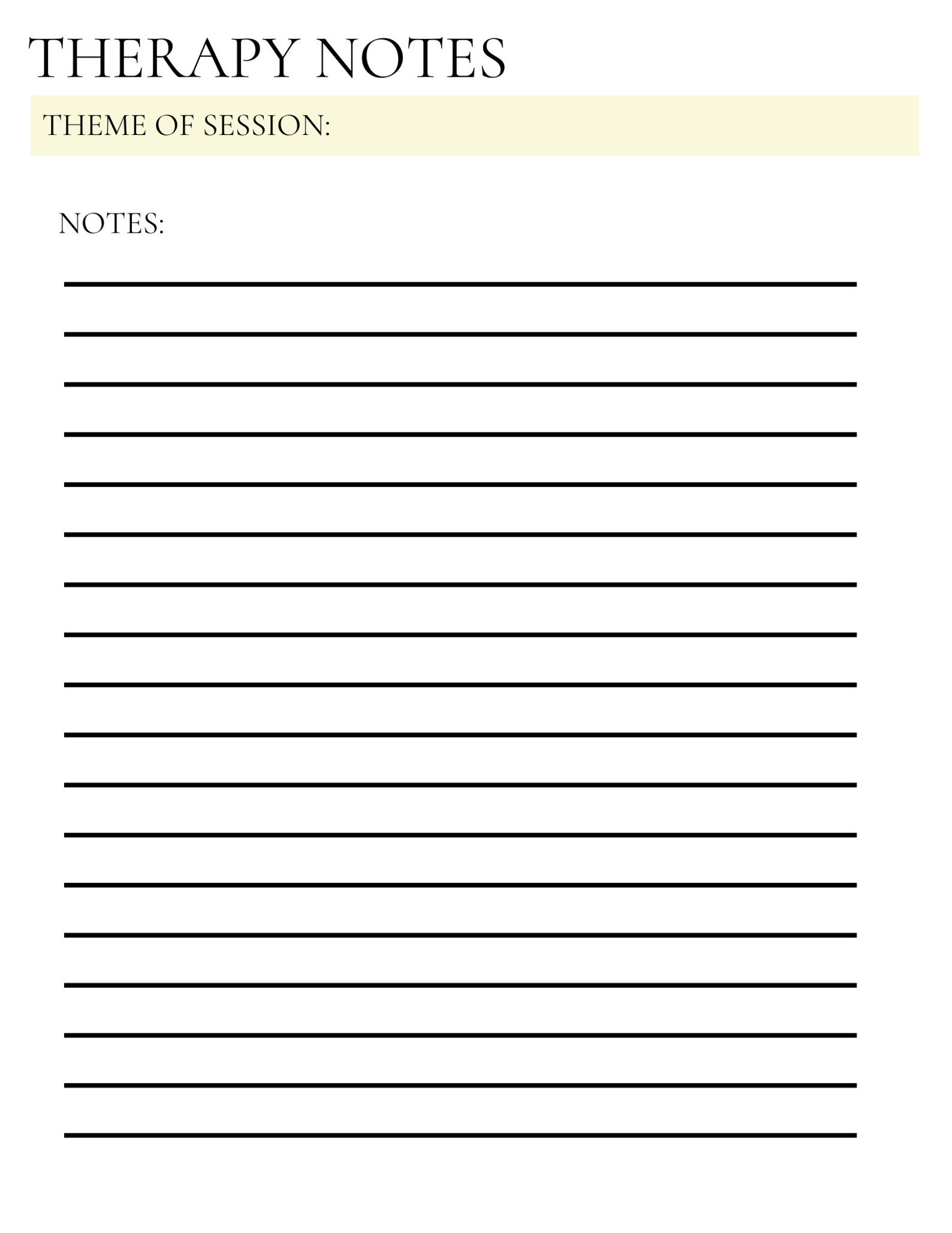 Therapy Notes for Client Printable Notes Digital Therapy - Etsy