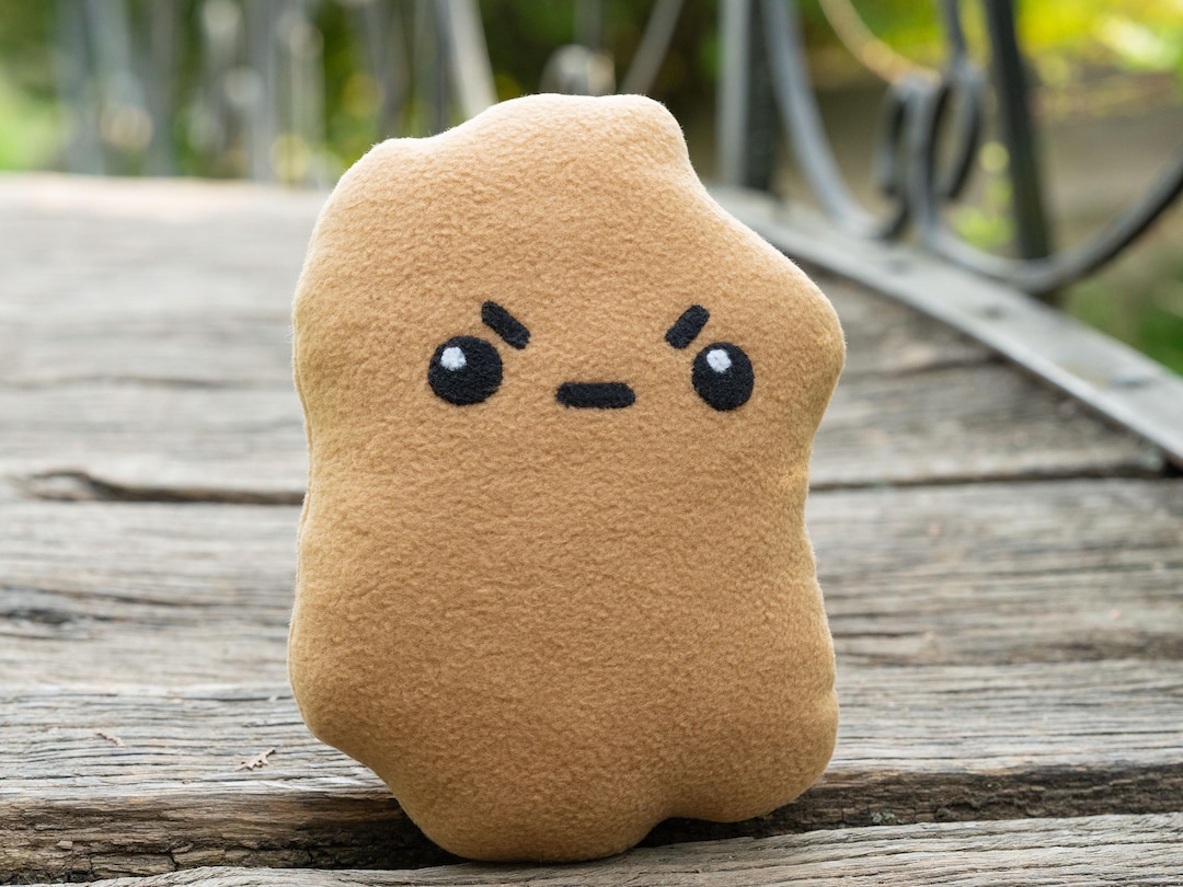 Angry Chicken Nugget Plush - Handmade Nugget Soft Toy - Made to Order ...