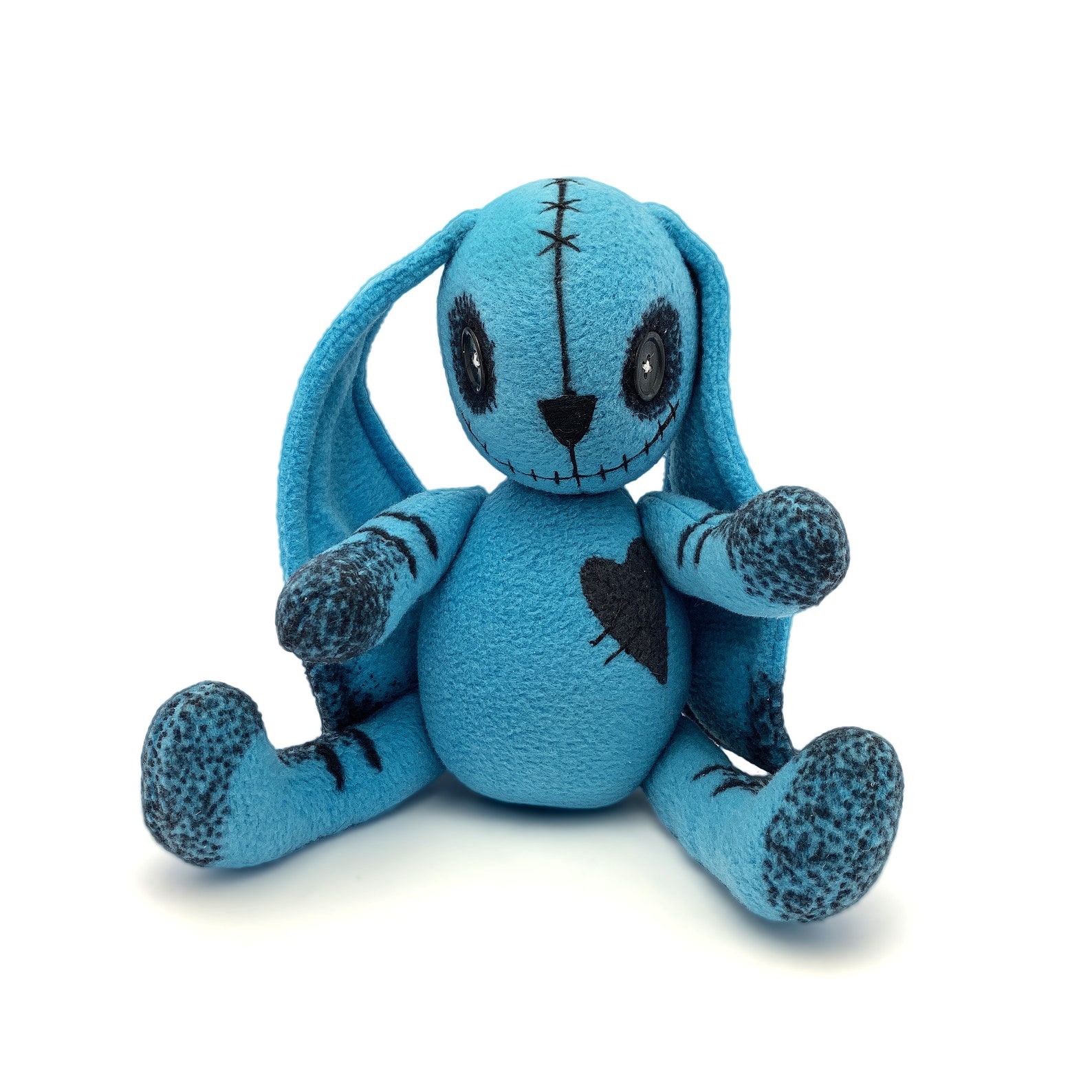 Creepy Cute Bunny Plush Toy - Handmade Soft Goth Stuffed Animal Perfect ...