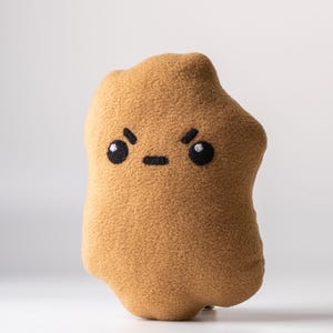 Funny Chicken Nugget Plush Toy With Cute or Angry Face – Soft Kawaii ...