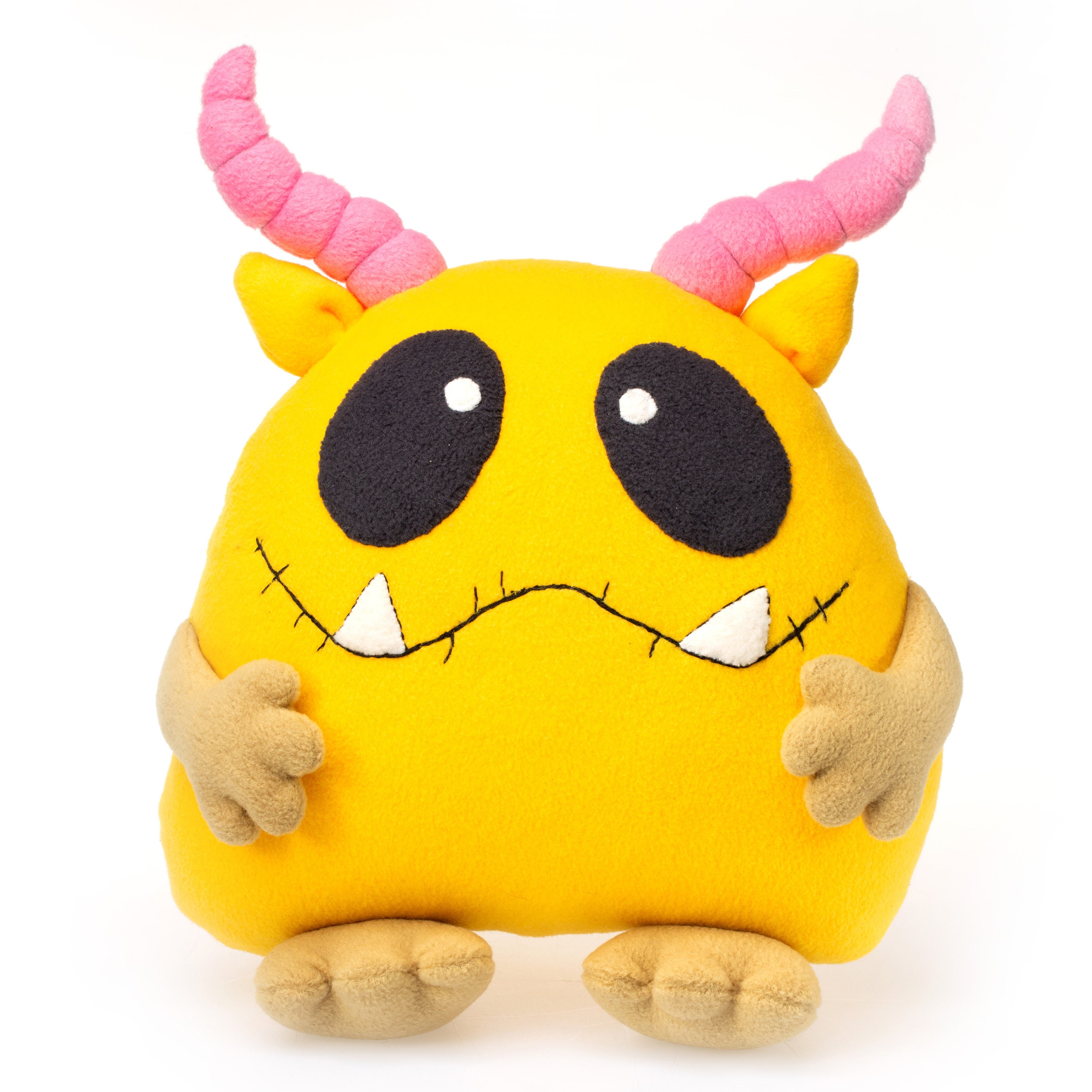 Monster Plush Toy Handmade Custom Yellow Monster Soft Toy Kawaii Plush Made to Order 11 Etsy Canada