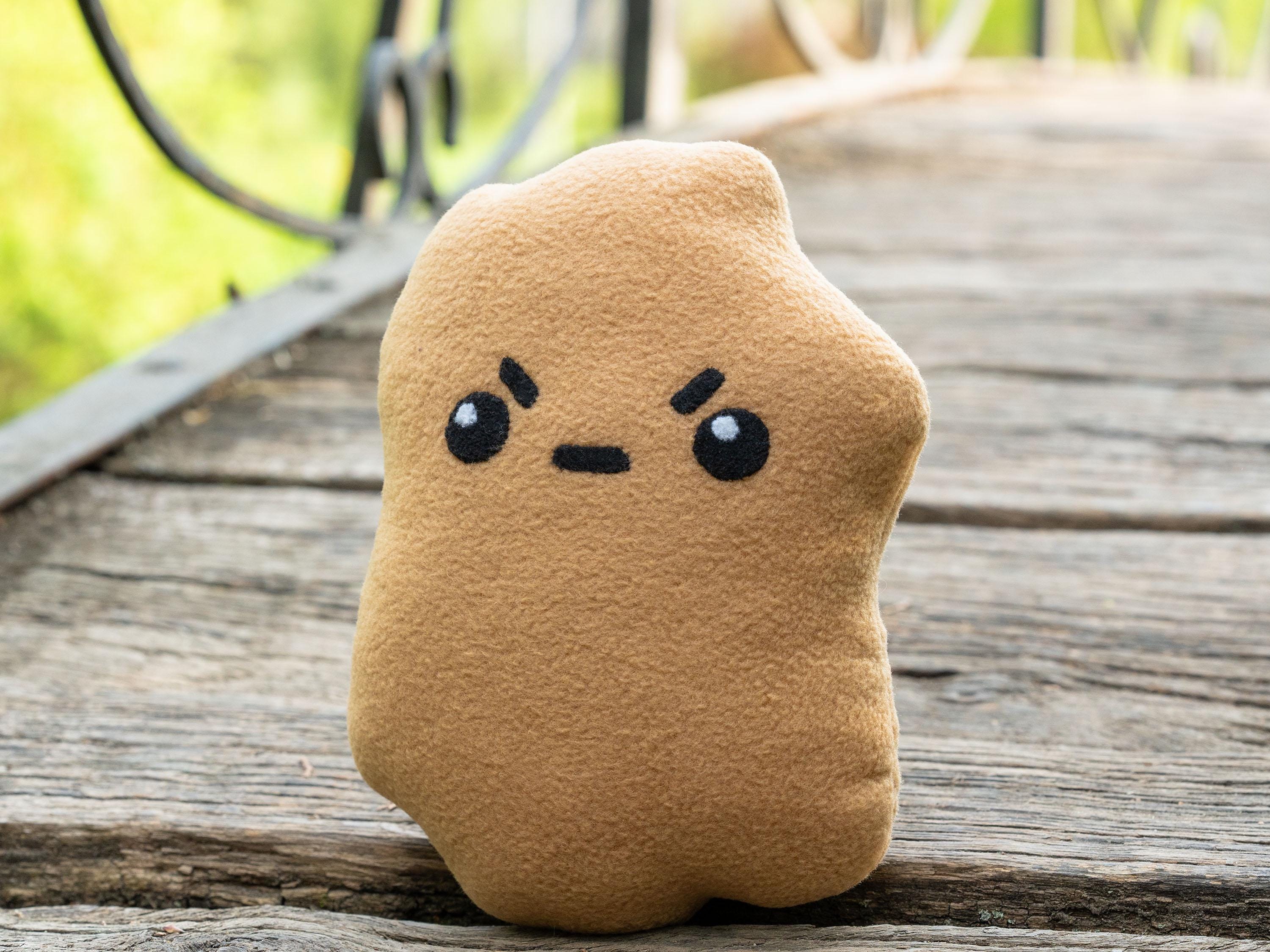Angry Chicken Nugget Plush - Handmade Nugget Soft Toy - Made to Order ...