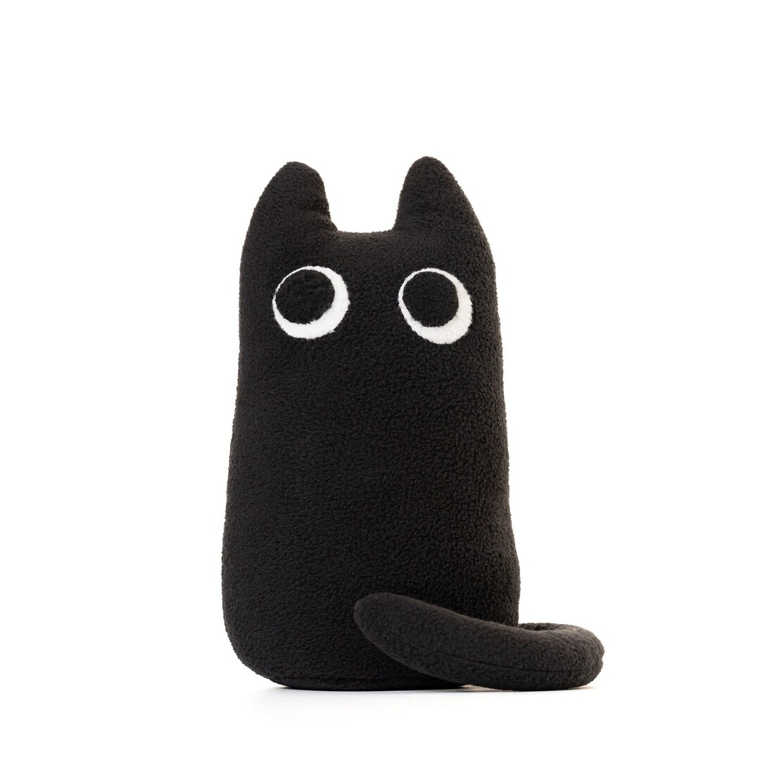 Black Cat Plush, Black Cat Stuffed Animal, Black Cat Plushie, Cat Lover ...