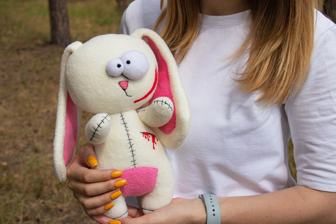 Bunny Plush Toy, Creepy Bunny Toy, Handmade Soft Toy - Etsy
