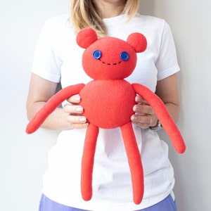 Red Hambo Plush Marcy's Bear Plush Toy - Hambo Handmade Doll 15 in ...