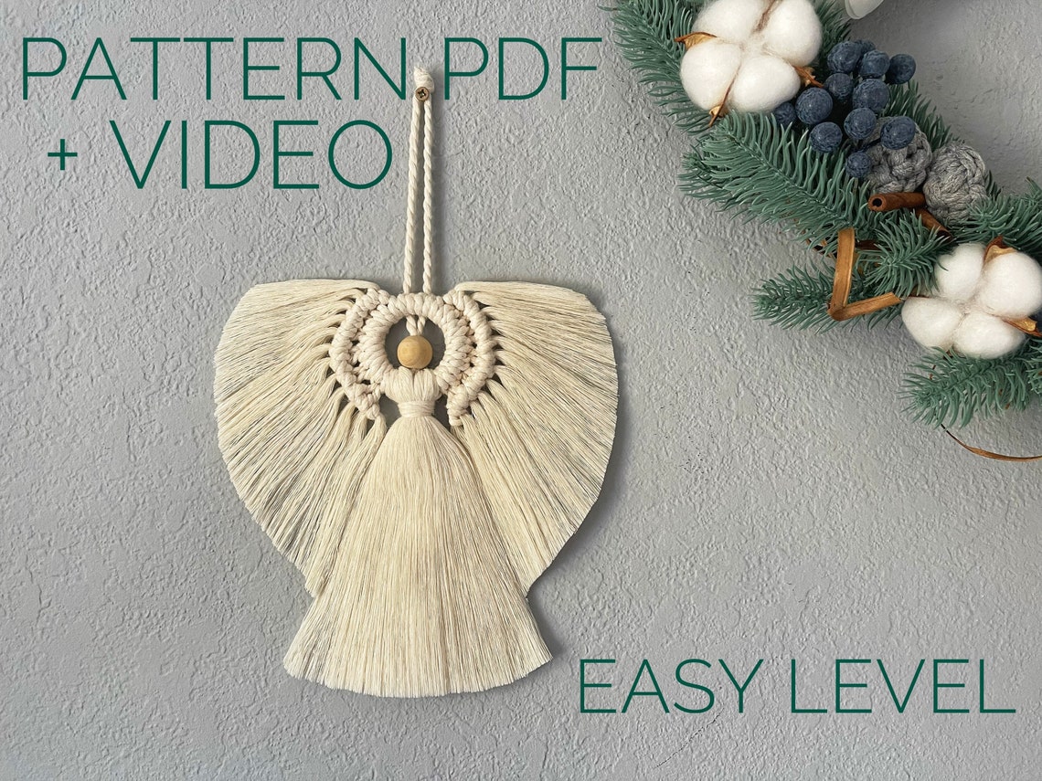Macrame Angel Pdf Pattern Easy Christmas Decor DIY Macrame - Etsy