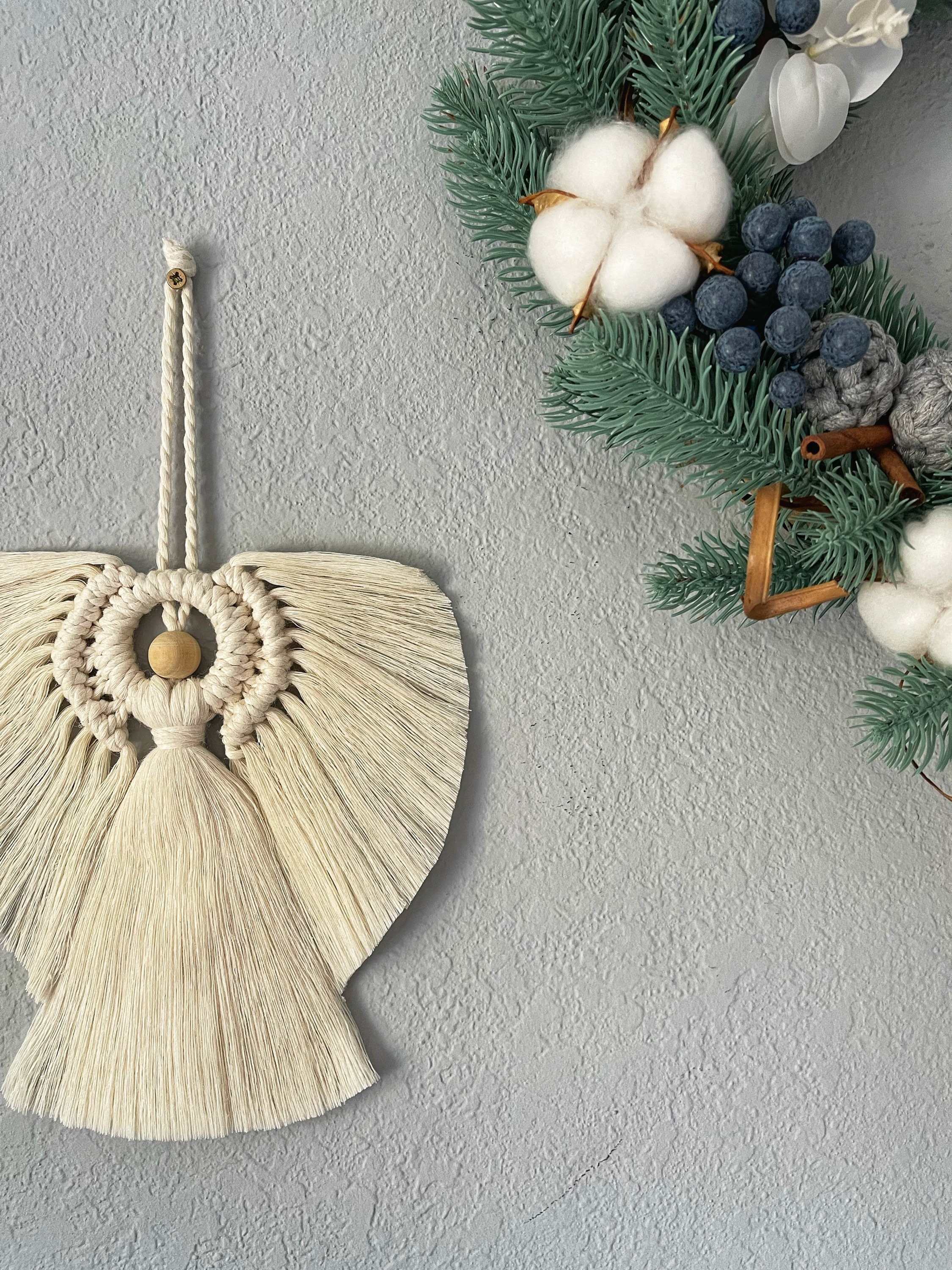 Macrame Angel Pdf Pattern, Easy Christmas Decor DIY, Macrame Christmas ...