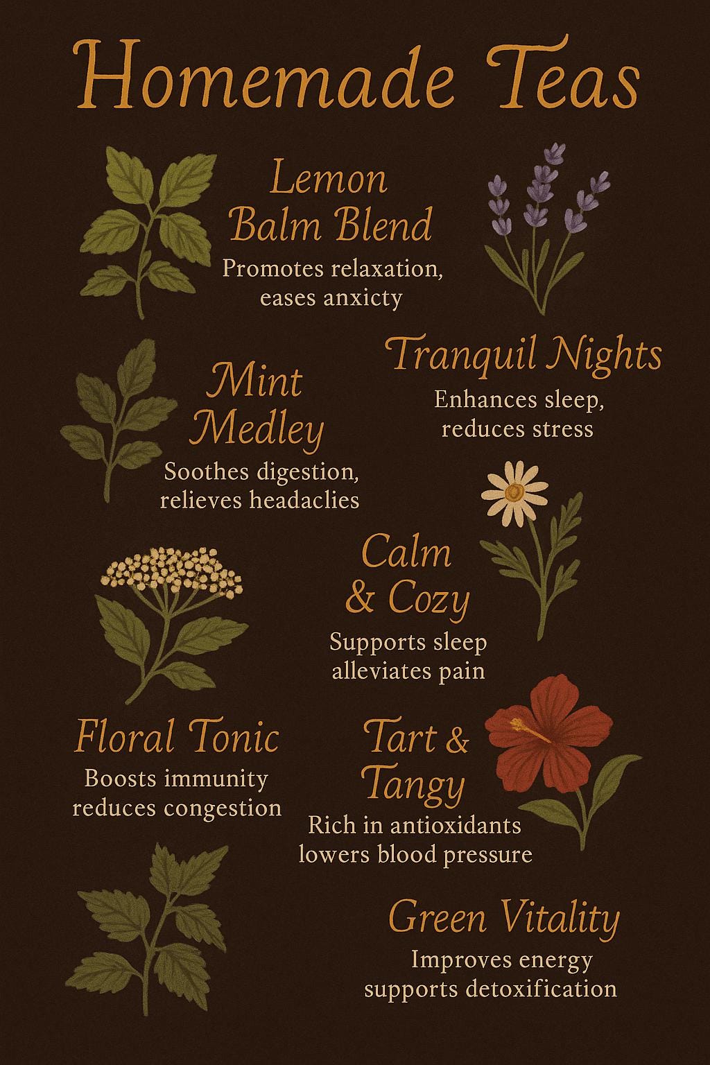 Homemade Tea Herbal Poster / Digital Download - Etsy