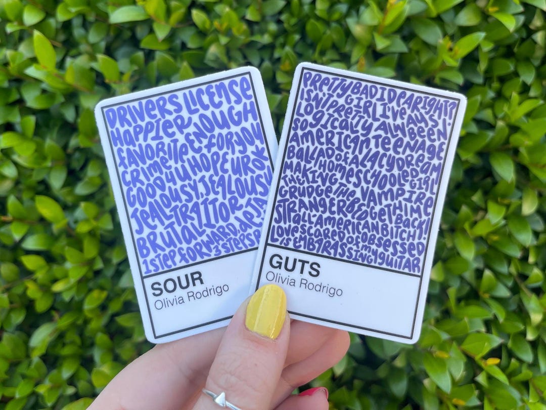 Olivia Rodrigo SOUR & GUTS Stickers Holiday Christmas Hanukkah Gift ...