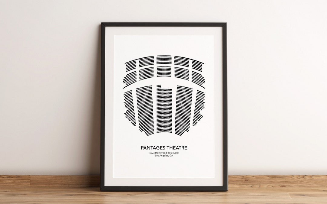 Hollywood Pantages Theatre Seating Chart Map Art Print Poster - Etsy