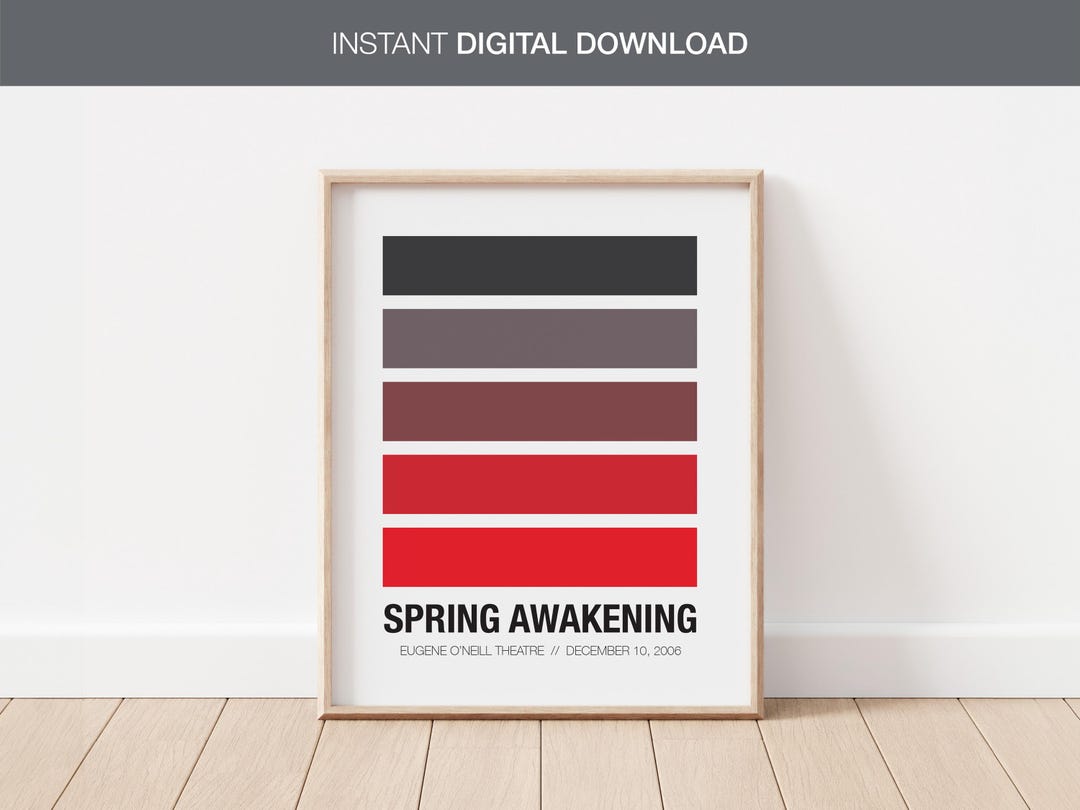 Spring Awakening Color Palette | Broadway Musical Art Print | Poster ...