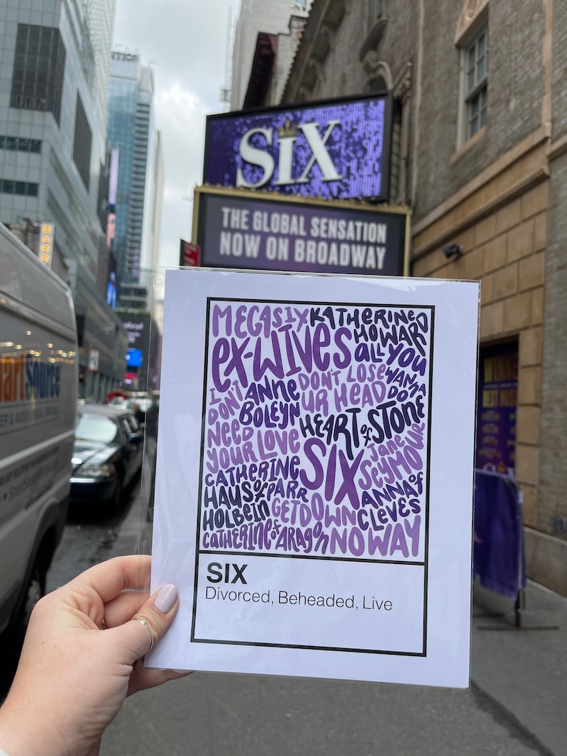 Six Broadway Musical Handlettered Color Swatch Art Print - Etsy