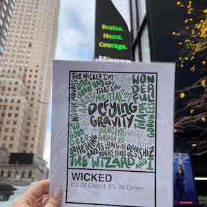 Wicked Broadway Musical Handlettered Color Swatch Art Print Poster - Etsy