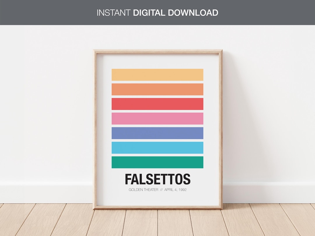 Falsettos Color Palette | Broadway Musical Art Print | Poster for ...