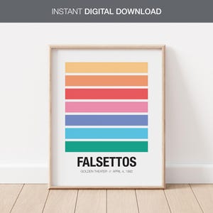 Falsettos Color Palette | Broadway Musical Art Print | Poster for ...